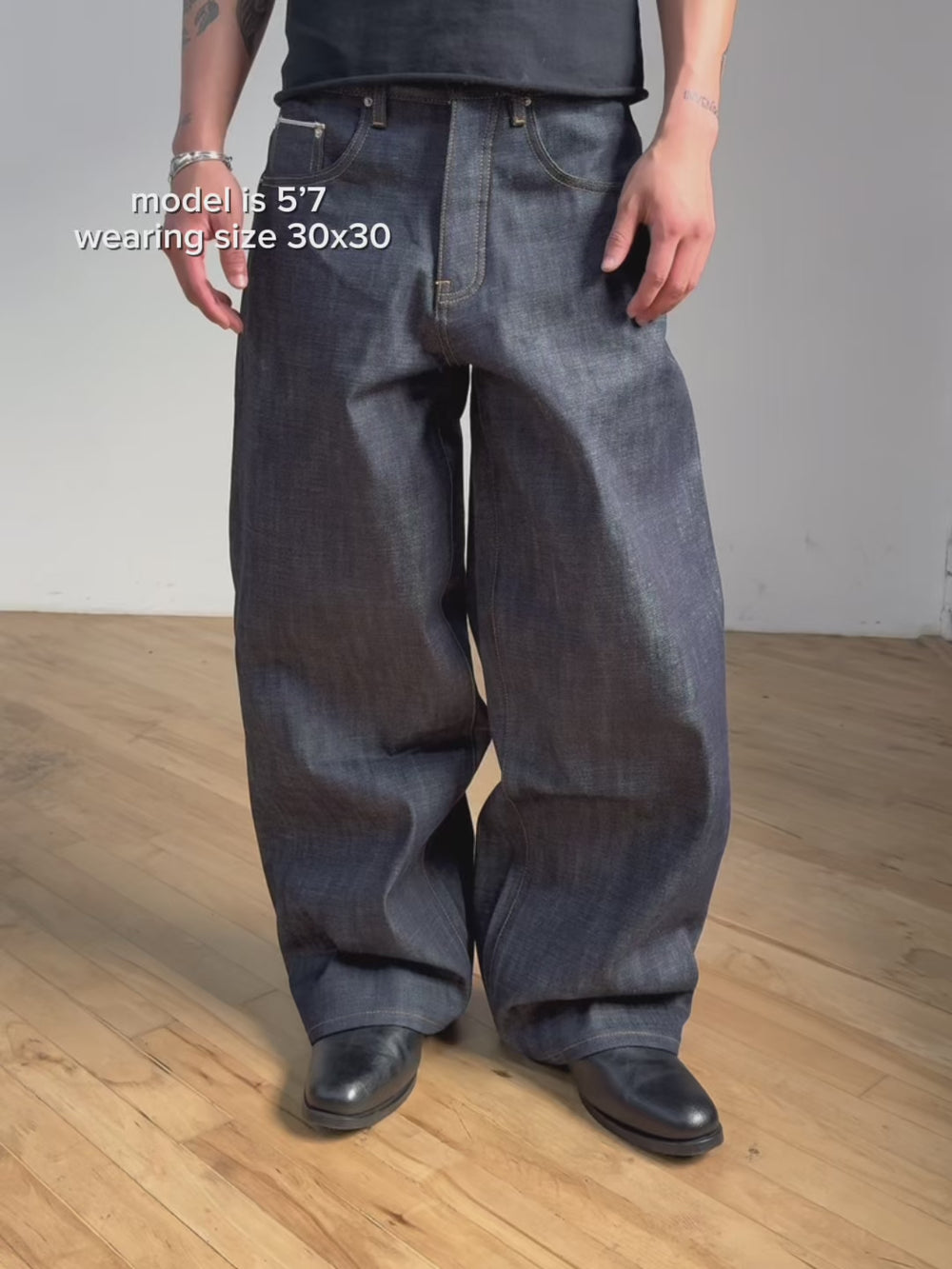 RAW INDIGO JAPANESE SELVEDGE BAGGY JEANS