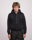 SUNFADED BLACK ZIP UP HOODIE